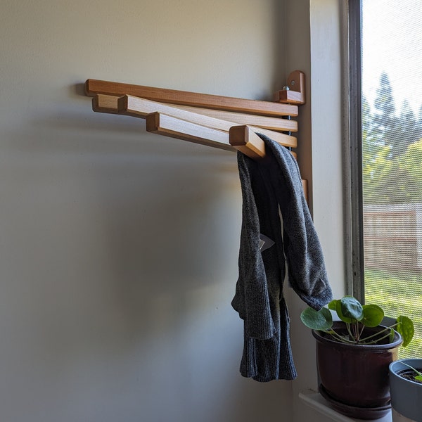 Trouser Rack, Versatile Wooden Coat Rack, Pants Rack, Dress and Towel ...