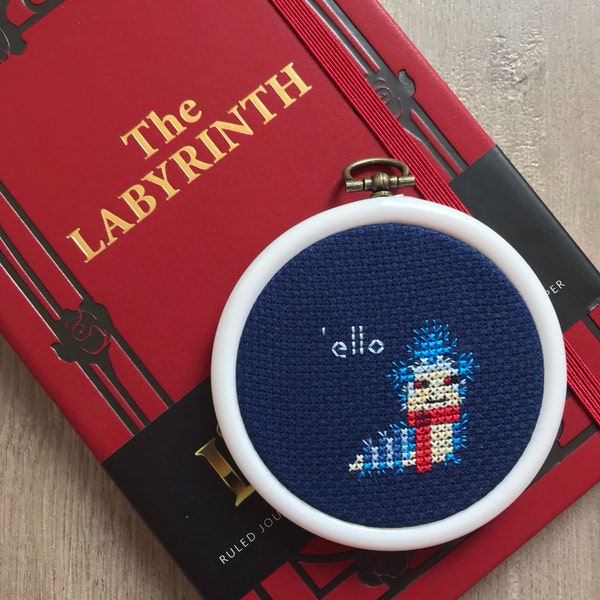 William the Worm - Labyrinth Cross Stitch - Ello Worm Modern Cross ...