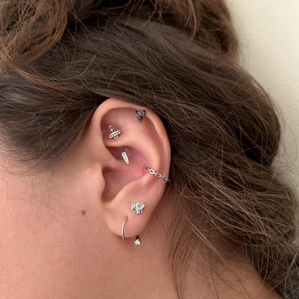 14K 16G Solid Gold Dermal Piercing/internally Threaded Dermal Anchor ...