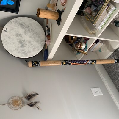 Spiral Didgeridoo Instrument , Travel Didgeridoo Small Australian Bali ...