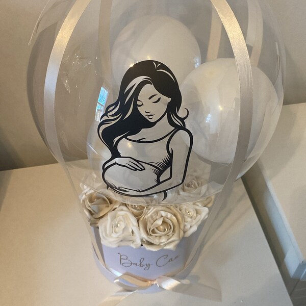 Hot Air Balloon Flower Box, Hat Box Flowers, Birthday Balloon ...