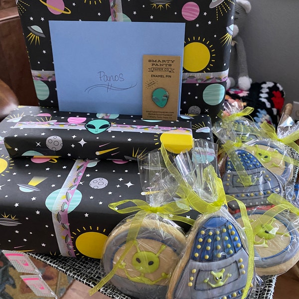 UFO Cookies - Alien Cookies - 12 Cookies - Etsy