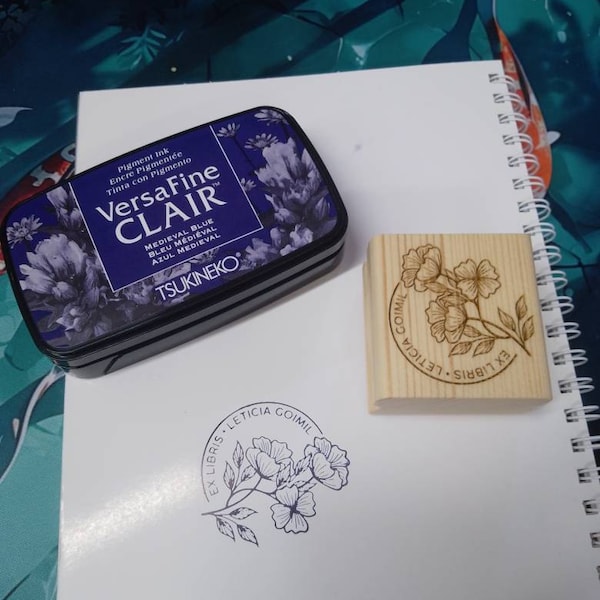 Personalized Flower Ex Libris Book Stamp | Reading Lovers Gift - Etsy