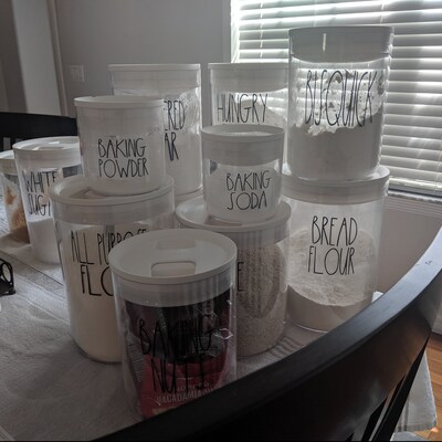 Custom Rae Dunn Inspired Vinyl 3 Decals-canister Labels-farmhouse Style ...