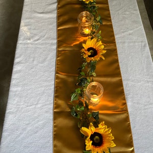Gold Satin Table Runner Wedding Table Runners - Etsy