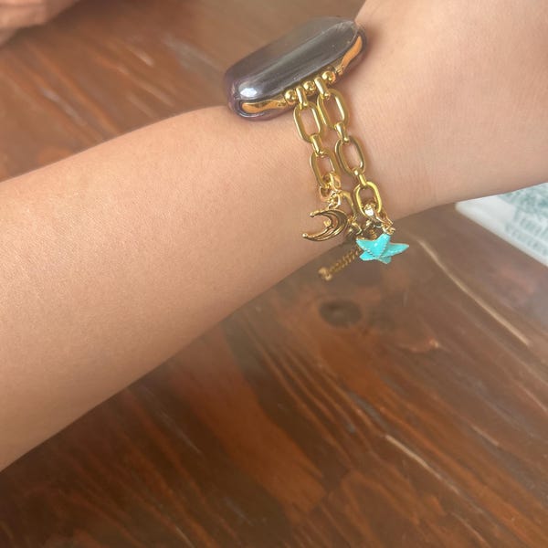 Custom Gold Watch Band for Apple Watch Women - Adjustable, Personalized ...