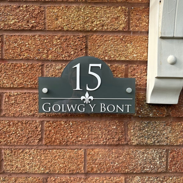 Decorative House Sign or Address Plaque - Doors Number Personalised ...