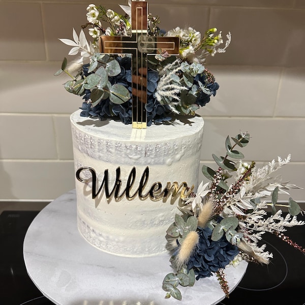 Religious Cake Topper, Wooden Cake Topper for Christening Baptism - Etsy