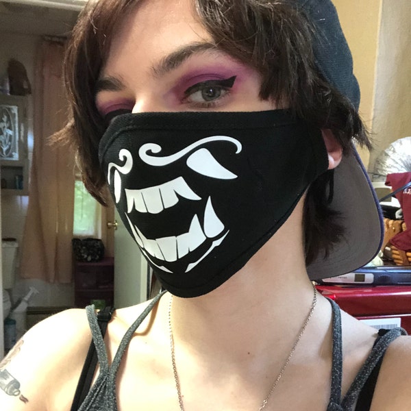 Akali KDA/POPSTAR Uv/ Glow in the Dark MASK, 3 Cotton Layers, Nose Wire ...