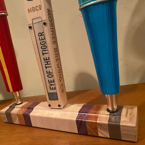 Handmade 6 Tap Handle Stand Base Display Holder Radiata Pine Wood High ...