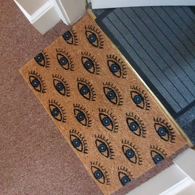Evil Eye Doormat House Warming Gift, New Home Evil Eye Coir Door Mat by ...