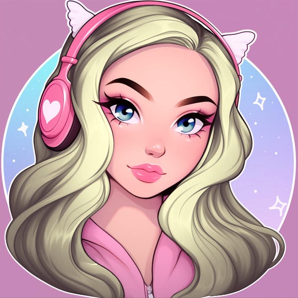 Twitch Icon Anime Streamer Art Twitch Profile Pic Streaming No ...