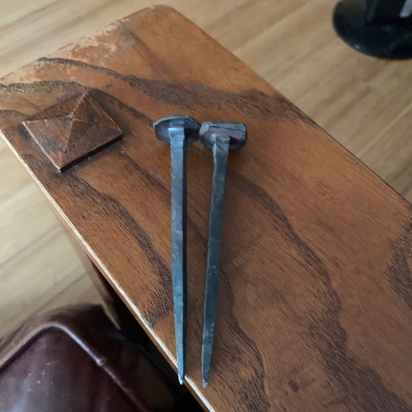 Square Hand Forged Iron Nails Different Sizes, Black Iron - Etsy