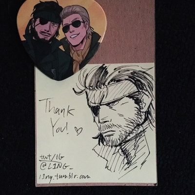 Metal Gear Solid Heart Buttons Snotacon / Bbkaz - Etsy