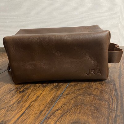 Personalized Groomsmen Gift Dopp Kit Bag Customized Leather - Etsy