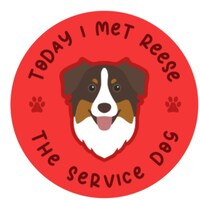 Stickers Assistance Animals Save Lives Personalize I Met an Assistance ...