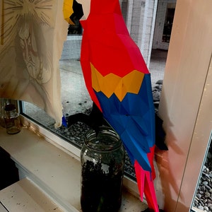 Parrot Paper Craft Digital Template Origami PDF Download - Etsy