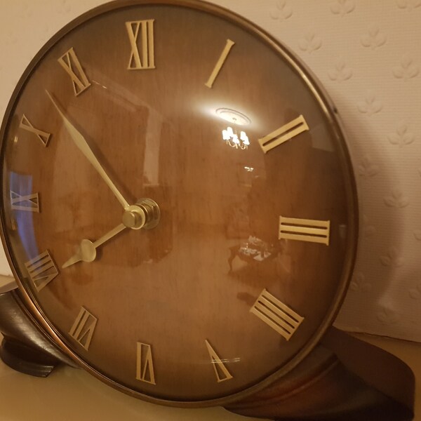 Vintage Acctim Mantel Clock 22cm Wooden Retro Mid Century 70s Desk ...