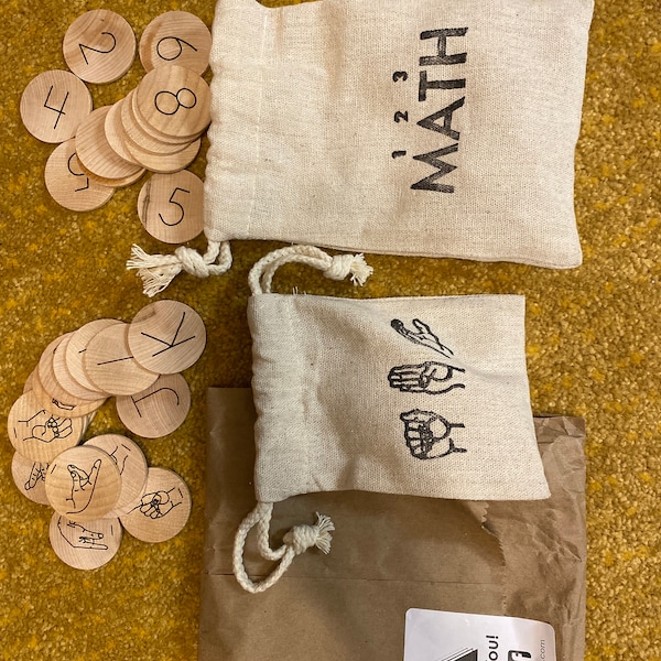 Wood Math Manipulatives / Educational Math Game / Kindergarten Math ...