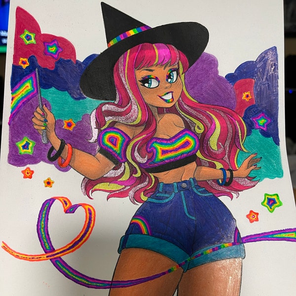 Pastel Goth Danii | Printable Adult Coloring Page | Instant Download - Etsy