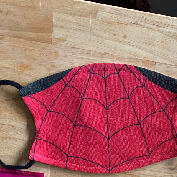 Spider Web Face Mask With TWO Filters and Pocket | Super Hero Mask ...