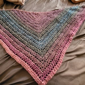 CROCHET PATTERN Hopscotch Triangle Scarf, US Term, Crochet Pattern ...