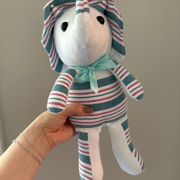 Keepsake Patchwork Memory Clothes Quote Shirt Bear Stuffed Plush Animal ...