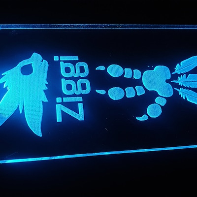 Avali Acrylic Rechargeable LED Badge Color Changing Clear Laser Cut ...