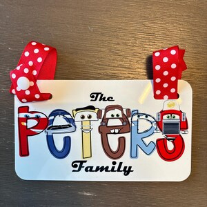 Personalized Family Name Stroller Tag, Amusement Theme Park Sign for ...