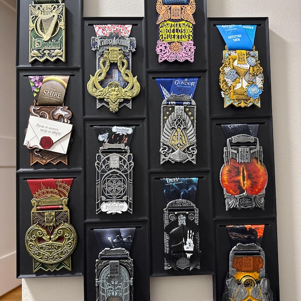 Medal Display Frame | Conqueror Challenge Medals | Wall Display for ...