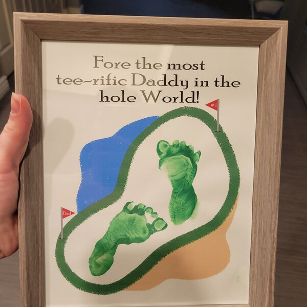 Father's Day Gift From Daughter, Gift From Son, Footprint Art, Dad ...