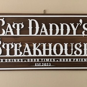 Personalized Wooden Bar Sign, Custom Wood Sign, Personalized Wood Sign ...