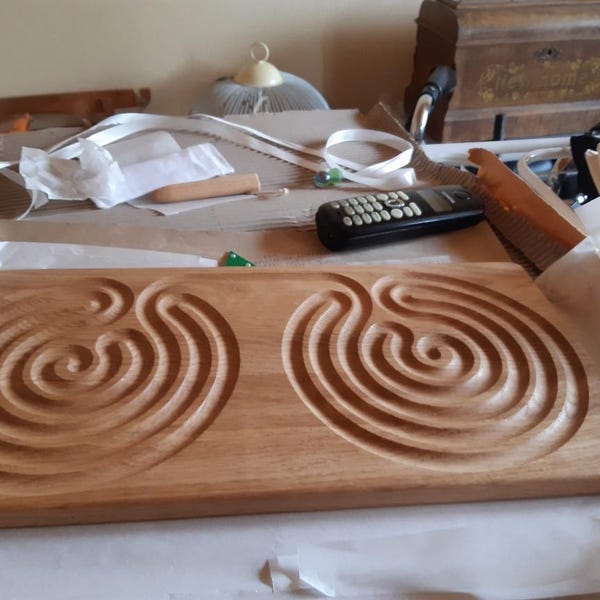 Tracing Reversible Board, Finger Labyrinth, Learning Toy, Wooden Maze ...