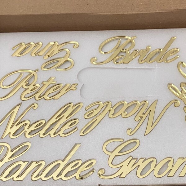 Custom Laser Cut Names - Personalized Wedding Place Cards - Acrylic ...