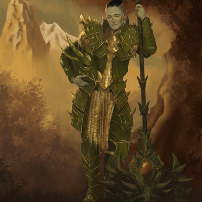 Custom Fantasy Character Bust Portrait Character Commission Painting ...