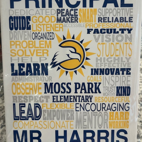 Personalized Principal Poster, Educator Gift, Gift for School Principal ...