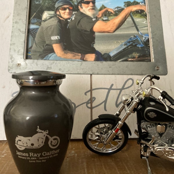Motorcycle Keepsake Urn With Engraving - Etsy