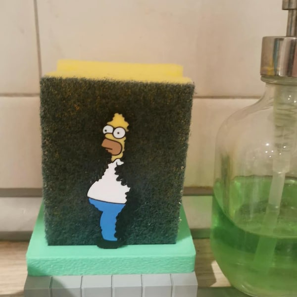 Homer Simpson Sponge Holder - the Simpsons Bush Meme Gift - High ...