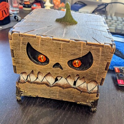 Handmade Wooden Twist Lock Storage Box Rustic Dice Box Small Trinket ...