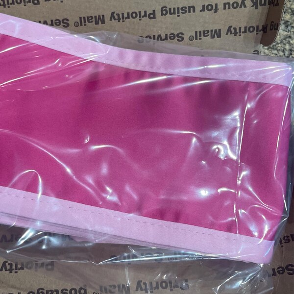 Pageant Sashes Pink Satin / Hot Pink Trim/ 16 Diamond Rhinestones Mesh ...