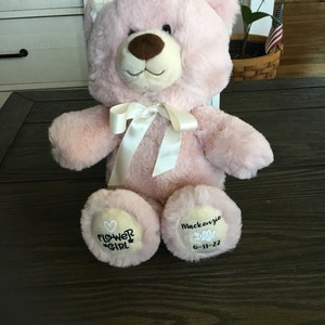 DEDICATION Teddy Bear Personalized Dedication Stuffed Animal | Etsy