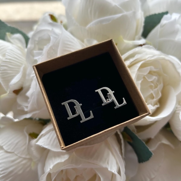 Personalized Initial Cufflinks, Custom Cufflinks, Groomsmen Gifts ...