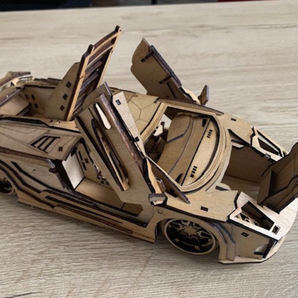 Lamborghini 3D Car Model Laser Cut Files | Digital Download ...