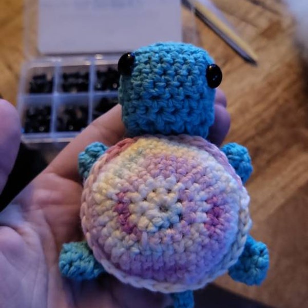 Daisy Purple Turtle No Sew Crochet Pattern, No Sew Amigurumi Crochet ...