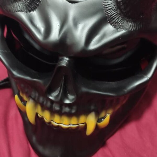 The Black Demon Skull Motorcycle Helmet Custom DOT and ECE Approved - Etsy