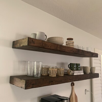 Matte Distressed Floating Shelf - Etsy