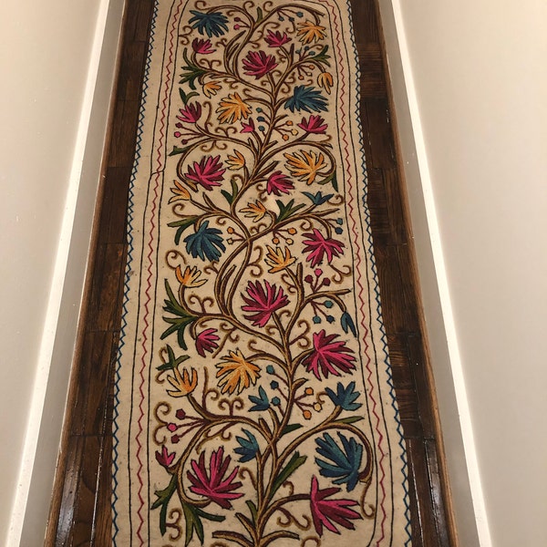 Indian Runner Rug Floor Runner | Kashmiri "namda" Himalayan Wool Felt ...