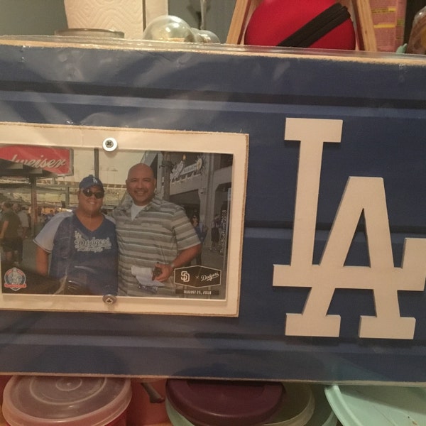Los Angeles LA Dodgers Picture Frame Holds 4"x6" Photo, Decor - Etsy