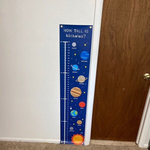 Space, Personalized Growth Chart, Height Chart, Kid Growth Chart, Space ...