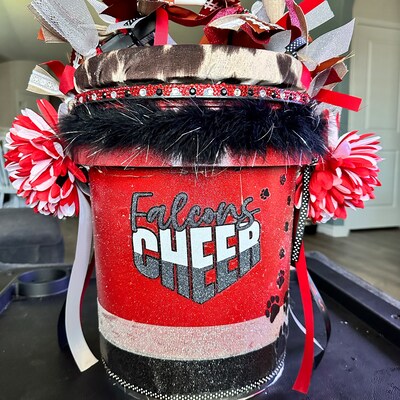 Cheer Glitter Stickers Personalized Cheerleader Pom Poms - Etsy